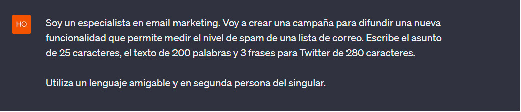 Prompts de ChatGPT para email marketing