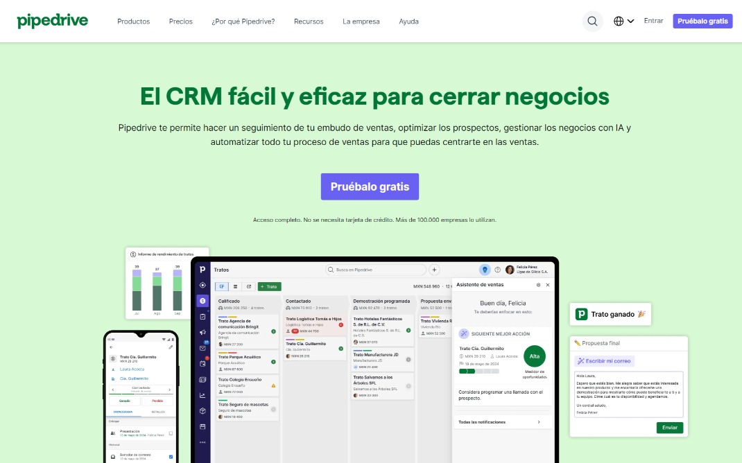 Los mejores CRM para empresas en 2025