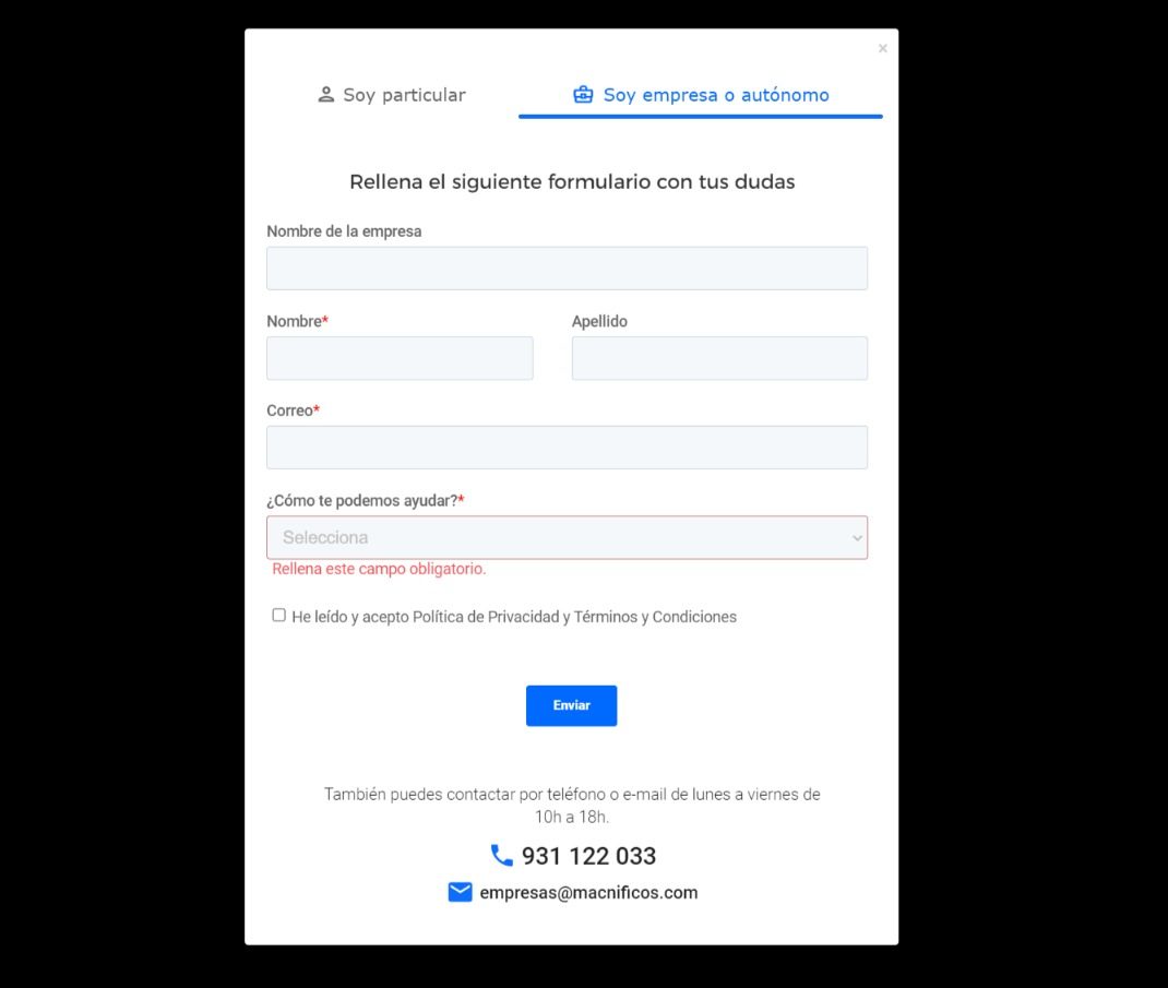 Ejemplos de formularios de contacto efectivos para tu web