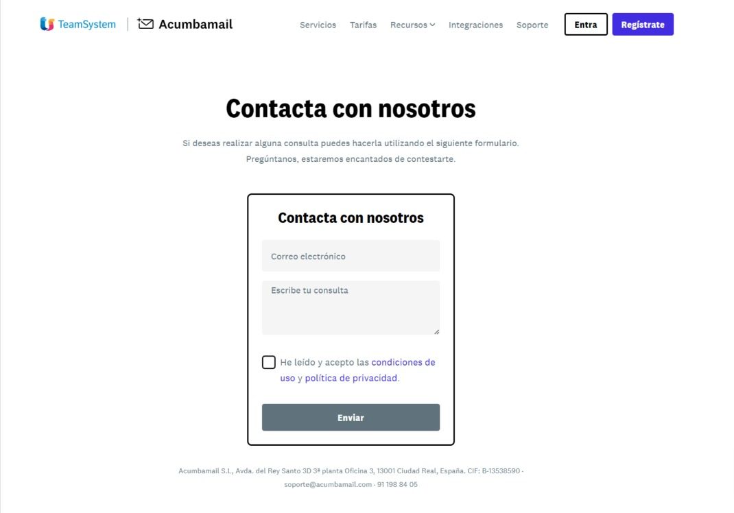 Ejemplos de formularios de contacto efectivos para tu web